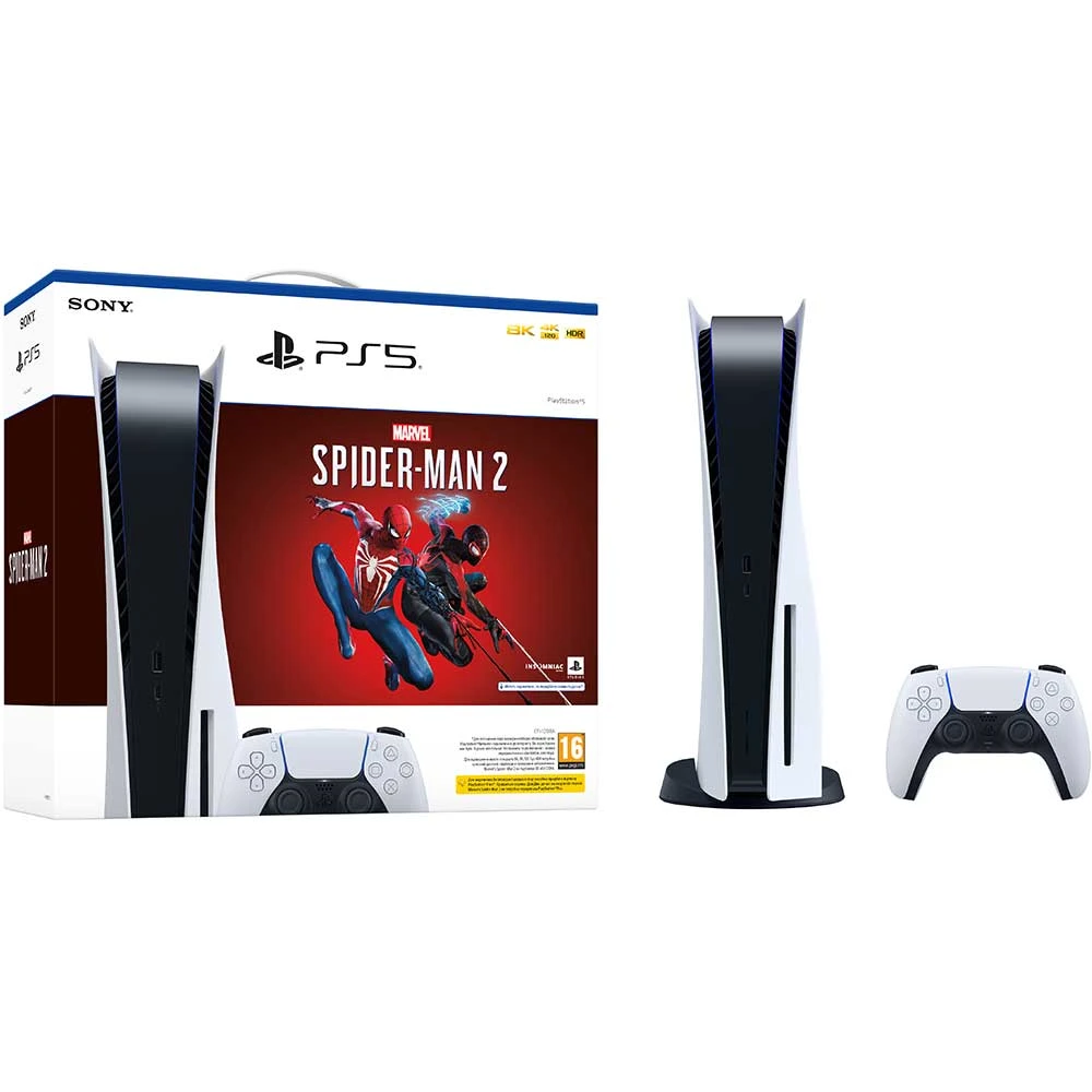 Купити Sony PlayStation 5 Blu-Ray + Spider Man 2 НОВА 21011313 в ...
